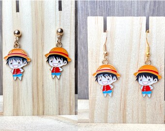 One Piece Luffy Earrings - Etsy