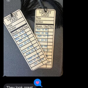 Library Card, Wood Bookmark - Etsy