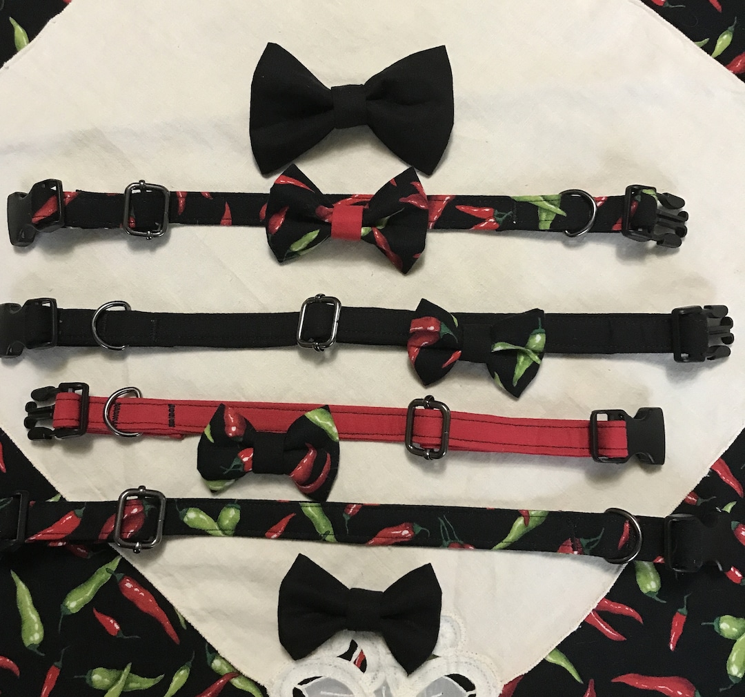 Hot Chili Peppers Bow Tie, Dog Puppy Collars, Bow Ties, Leash, Sets ...