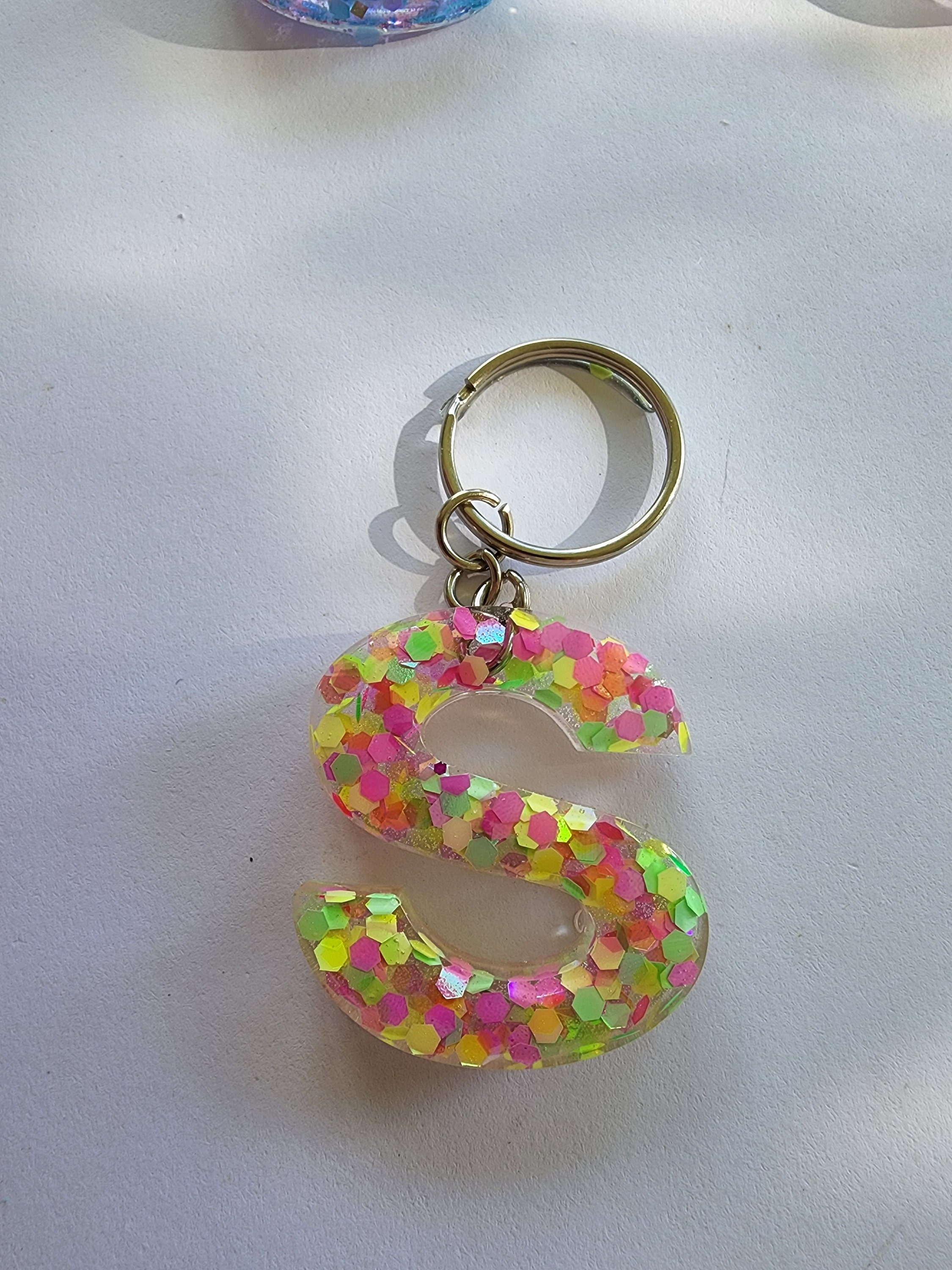 Letter S Keychain - Etsy