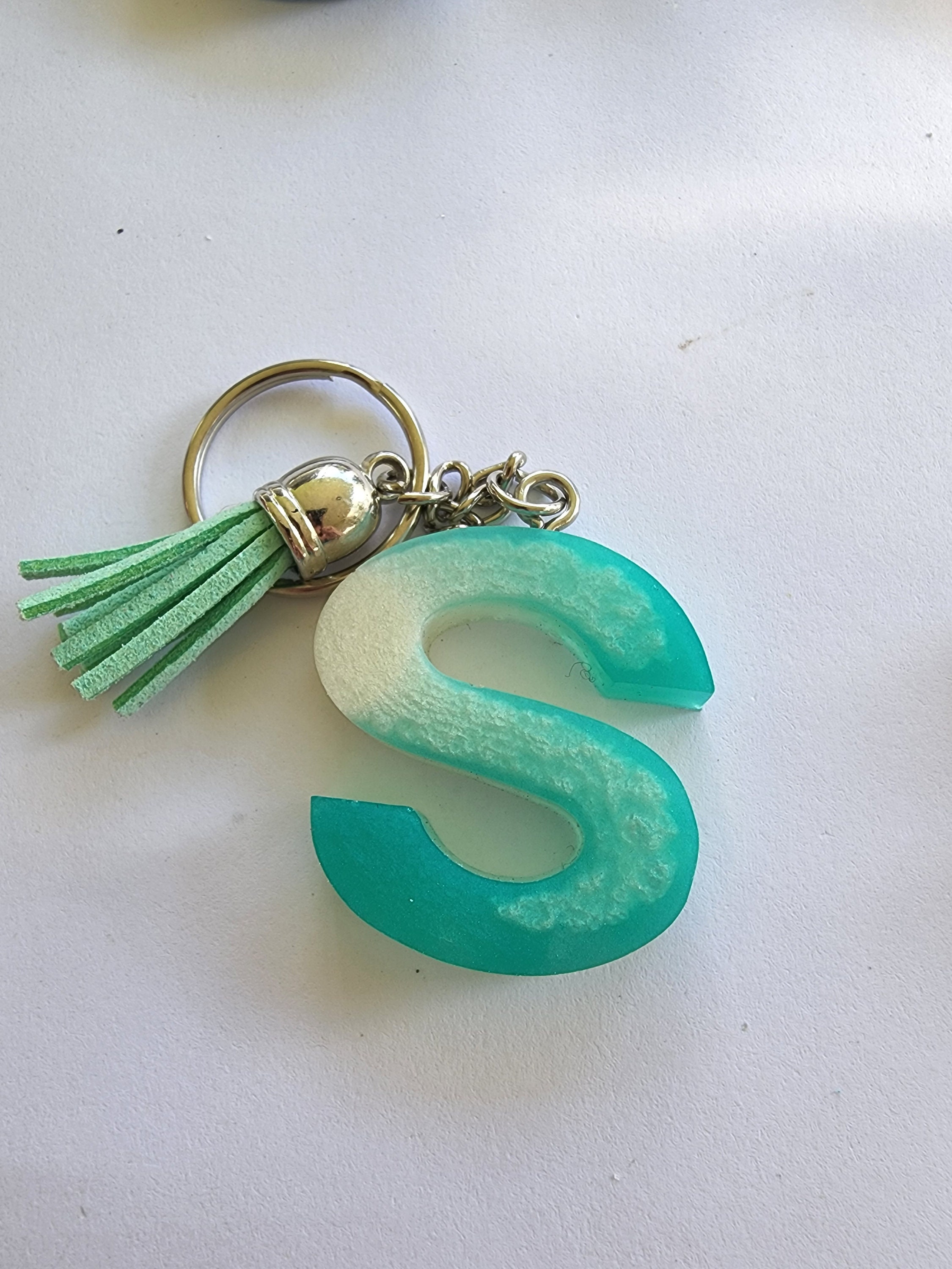Letter S Keychain - Etsy