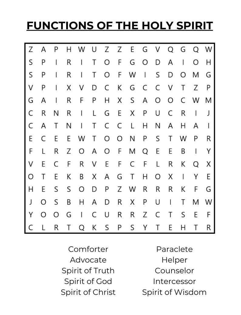 Bible Word Search Sunday School 53-page Digital Download - Etsy