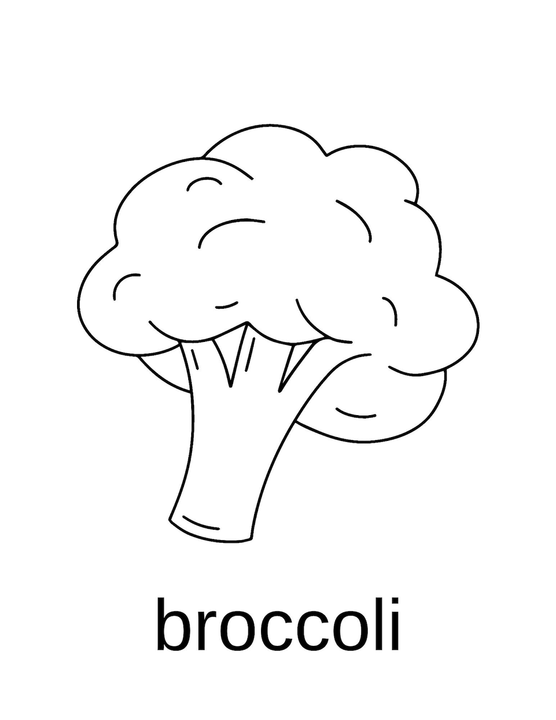 Easy Fruit & Veggie Coloring Book Beginner-friendly Coloring for Kids ...