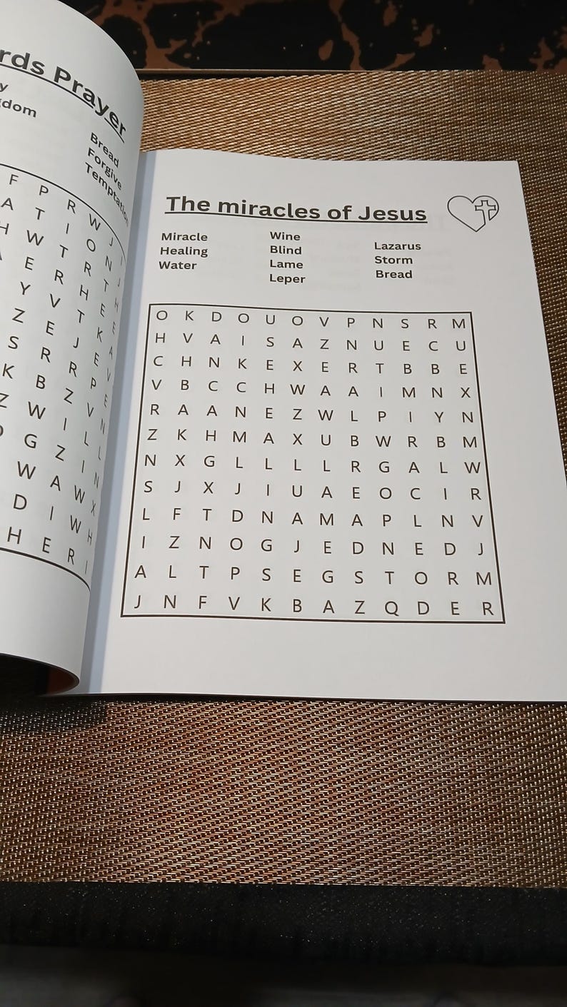 Bible Word Search for Kids, Christian Word Search Puzzle - Etsy