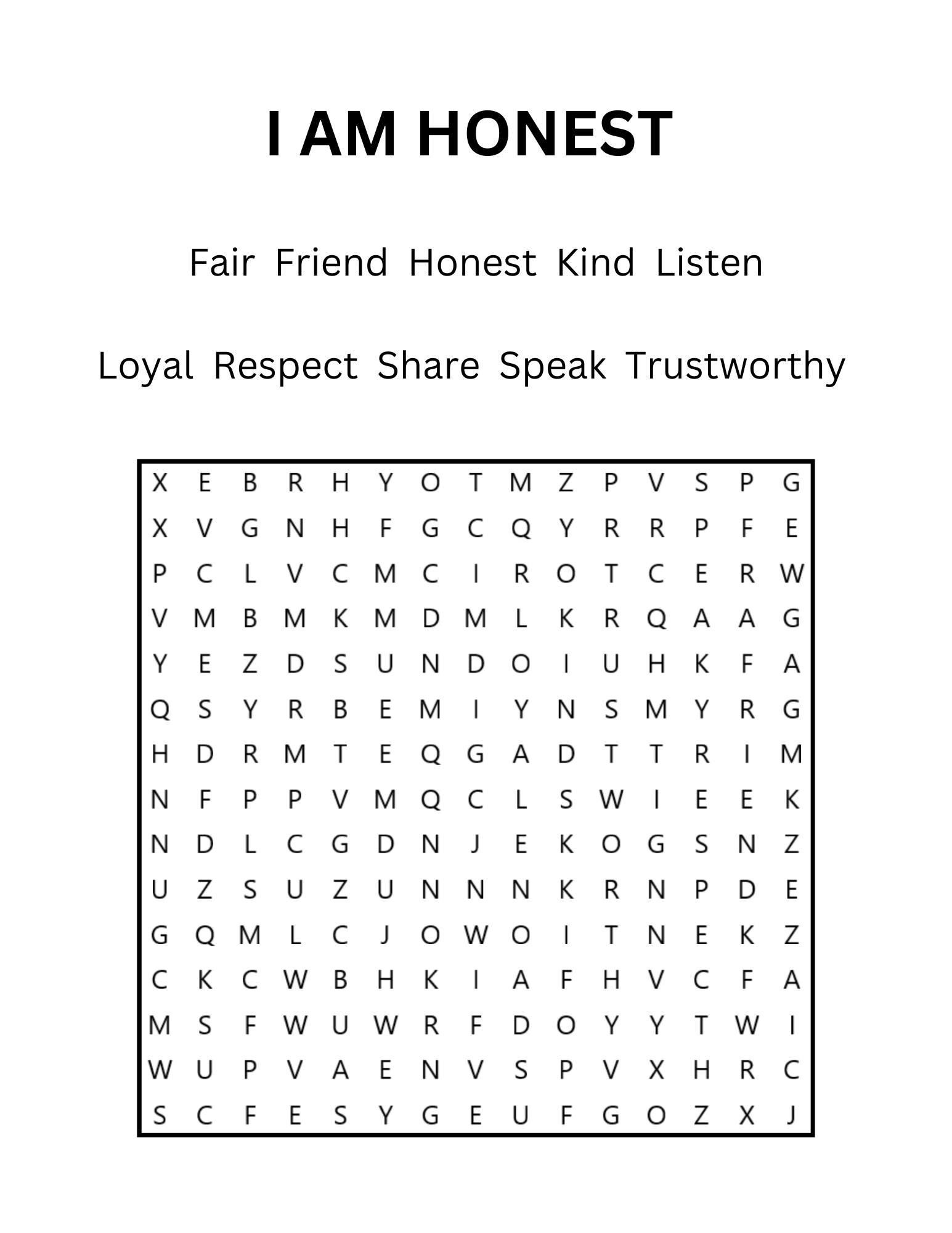 Kids Affirmation Word Search - Etsy