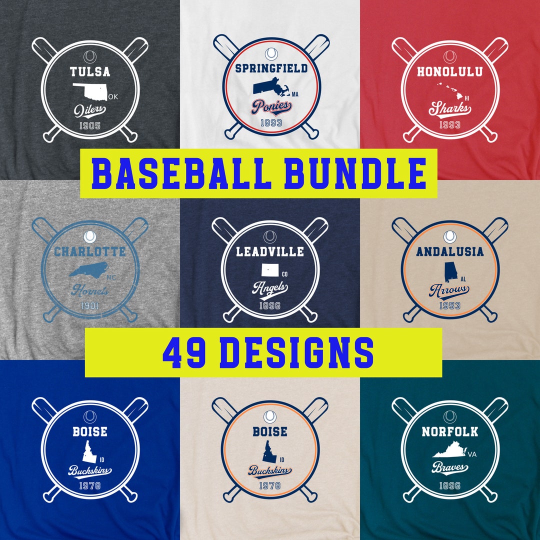 MLB SVG 49 Vintage Baseball Teams Baseball Sweatshirt Designs - Etsy