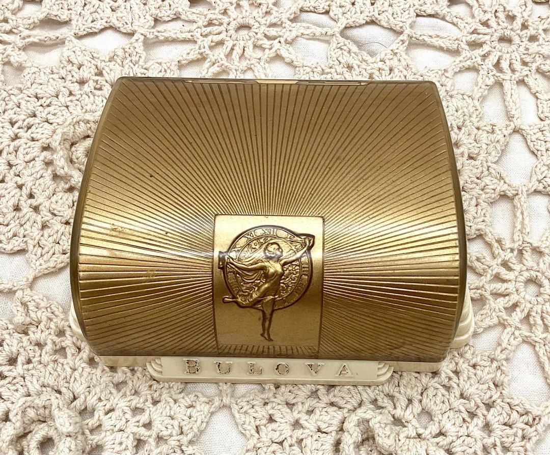 Vintage Bulova Watch Box Case Only Gold Art Deco 1950s - Etsy
