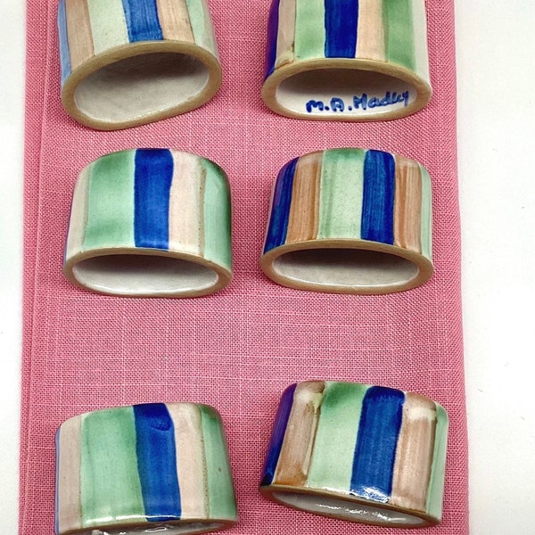 Pottery Napkin Rings - Etsy