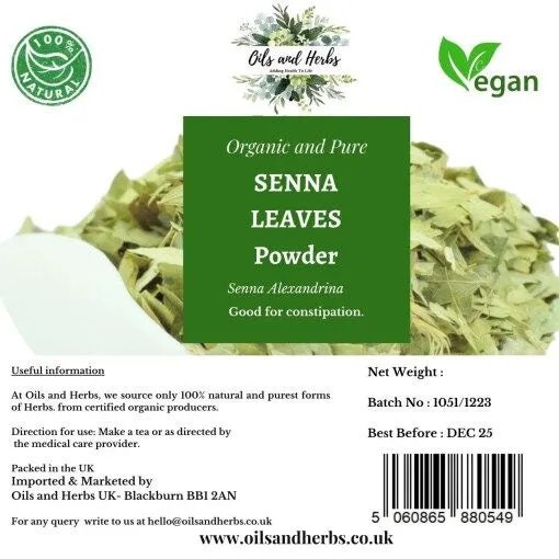 Organic Senna Leaves Powder 100% Pure and Natural No Fillers and ...