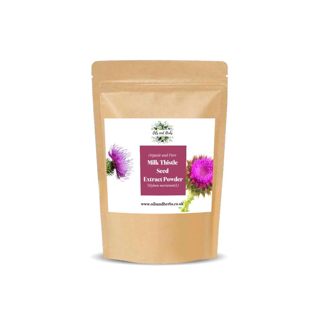 Organic Milk Thistle Powder -silymarin 80% - No Fillers and Binders - Etsy