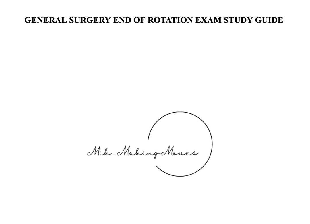 2023 General Surgery EOR Study Guide - Etsy