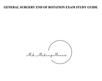 Surgery EOR Study Guide - Etsy