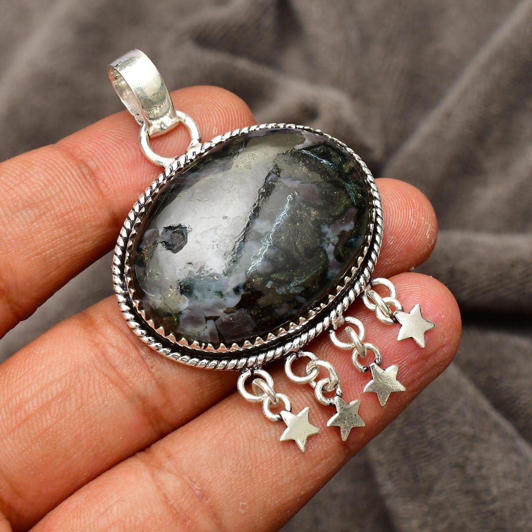 Mystic Merlinite Pendant Mystic Merlinite Silver Necklace Mystic ...
