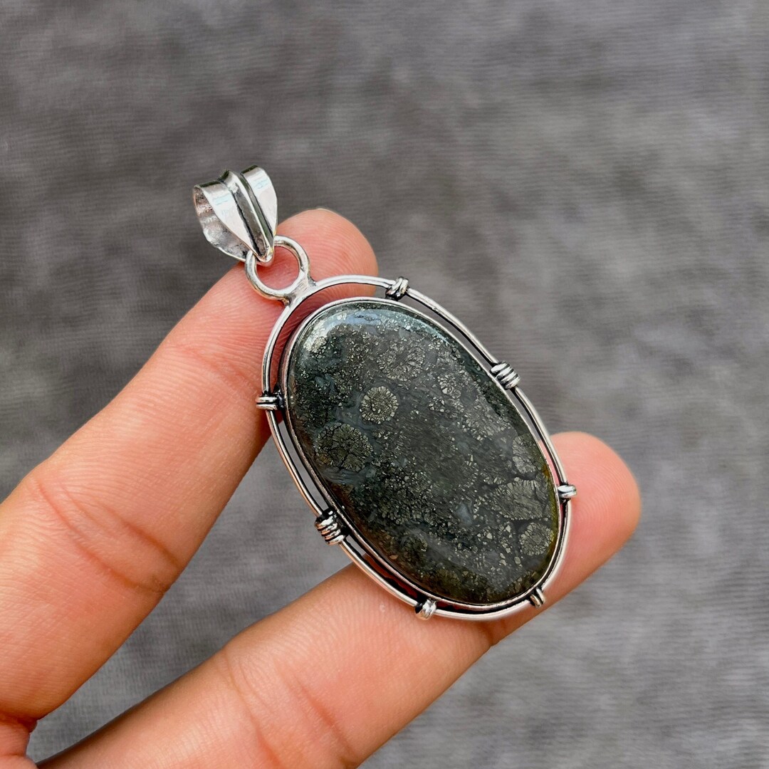 Natural Marcasite Pendant 925 Sterling Silver Pendant Handmade ...
