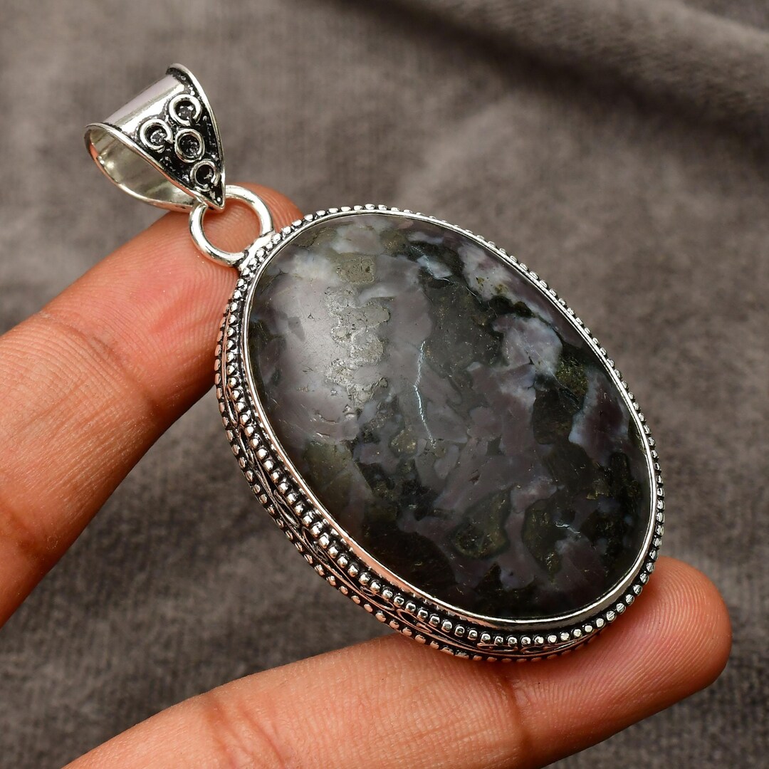 Mystic Merlinite Pendant Mystic Merlinite Silver Necklace Merlinite 925 ...