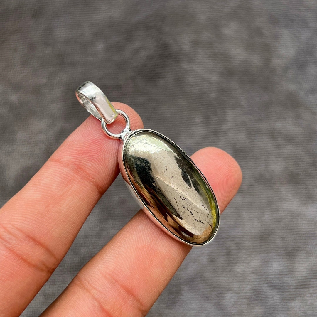 Apache Pyrite Pendant Necklace Apache Pyrite 925 Sterling Silver ...
