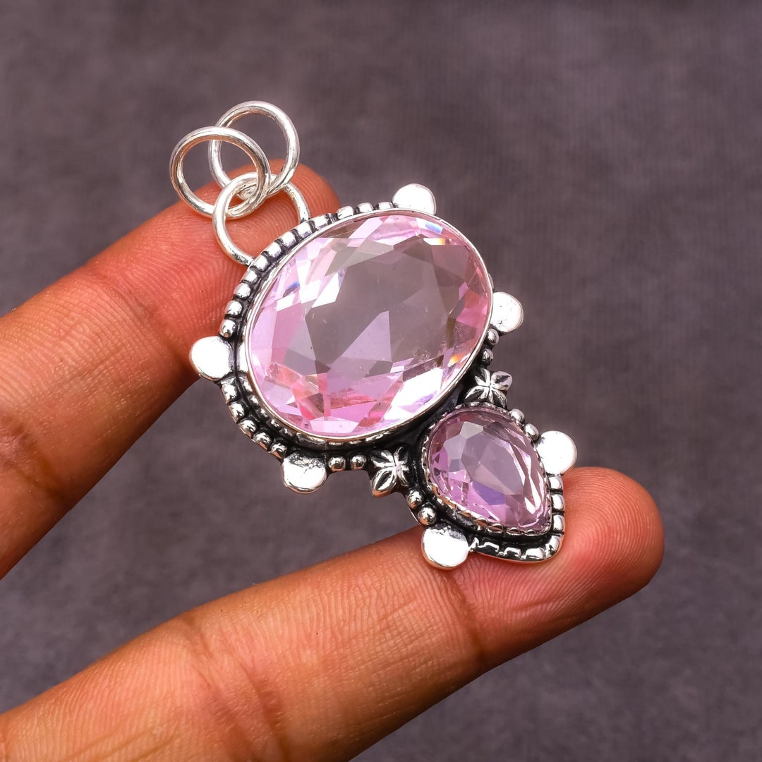 Pink Kunzite Pendant 925 Sterling Silver Pendant Handmade Pink Kunzite ...