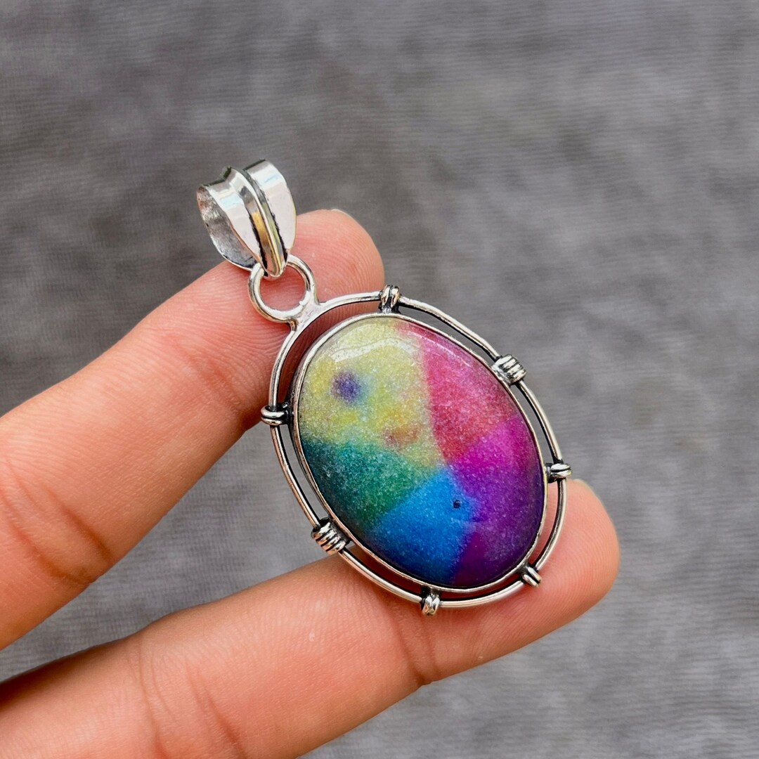 Solar Quartz Pendant 925 Sterling Silver Pendant Handmade Solar Quartz ...