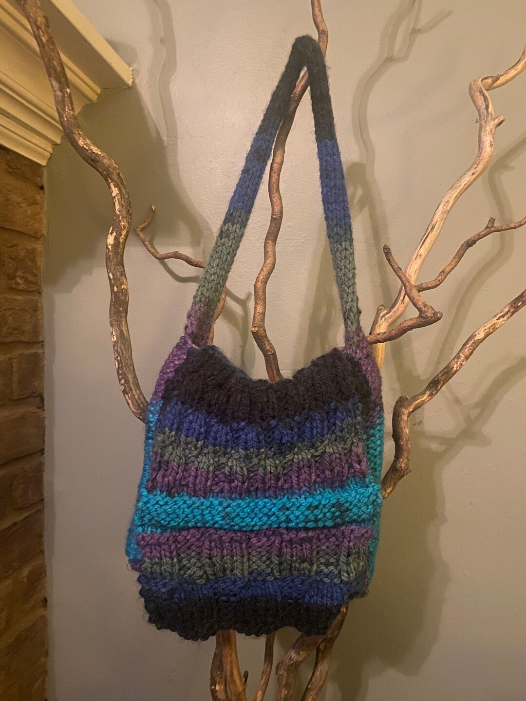 Hand Knit Purse Lined With Sparkly Pants - Etsy