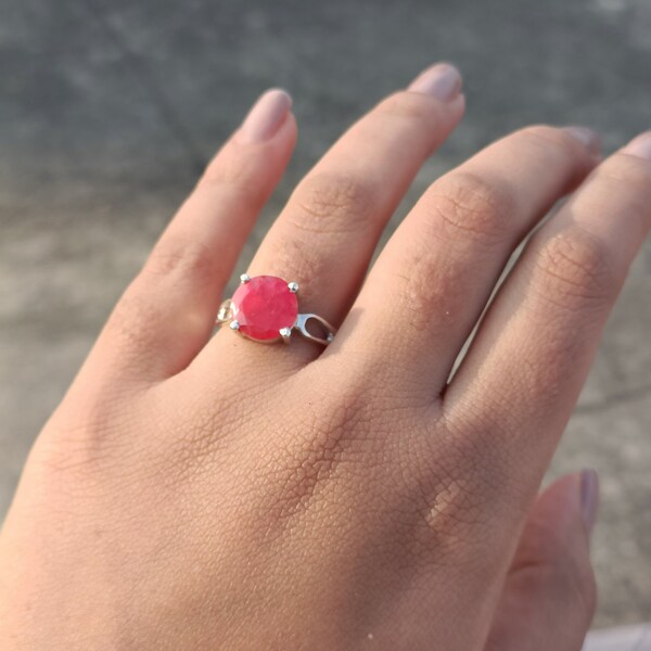 Red Jade Ring - Etsy