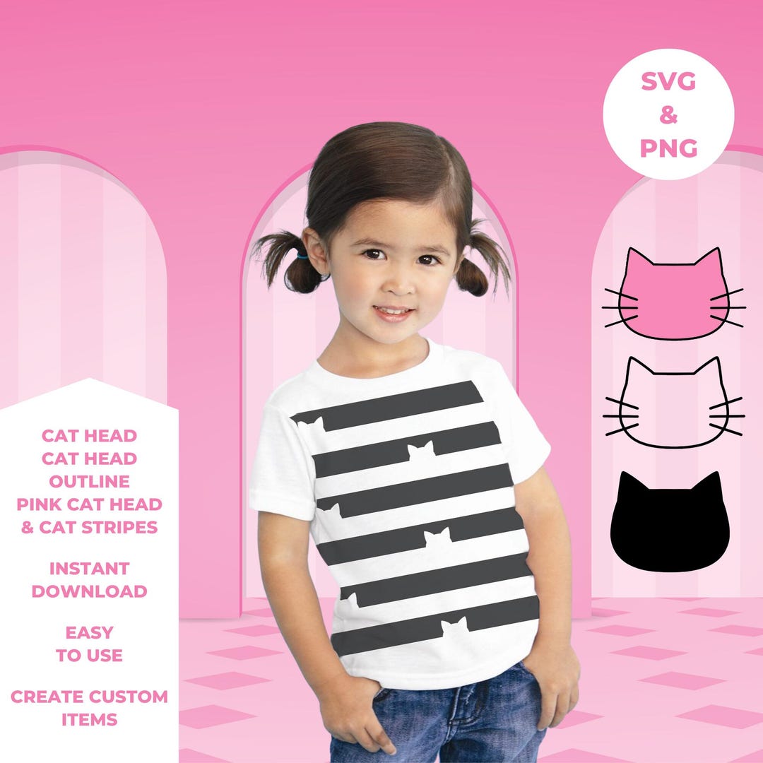 Cat Stripe Design Bundle - SVG & PNG - Etsy