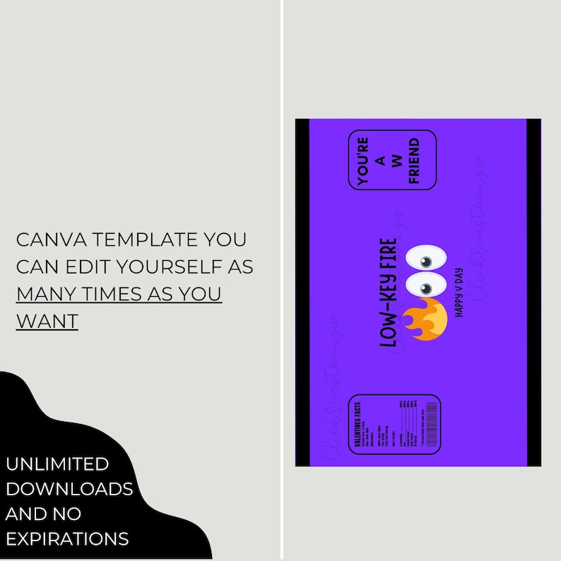 Gen Alpha Valentine Chip Bag | 5 Slang Designs, Editable Canva Template ...