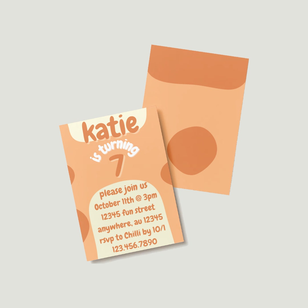Editable Birthday Party Invitation, Bingo, Digital Download, PDF, Canva ...