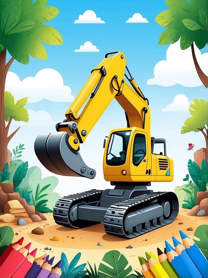 100+ Pages of Construction Vehicles Coloring Pages for Kids | Dump ...