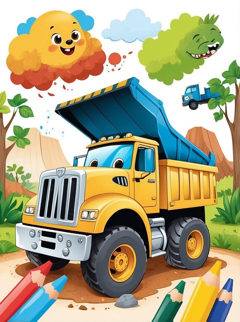 100+ Pages of Construction Vehicles Coloring Pages for Kids | Dump ...