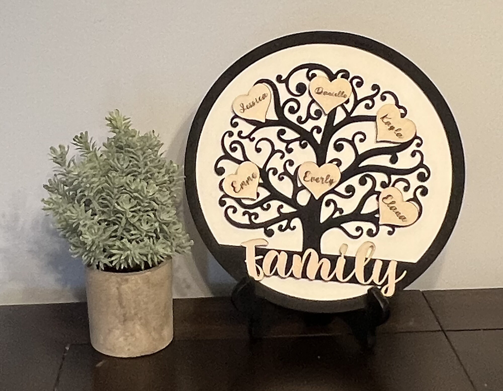 Family Tree Names | Grandparent Gift | Wooden Family Tree| Mothers Day ...