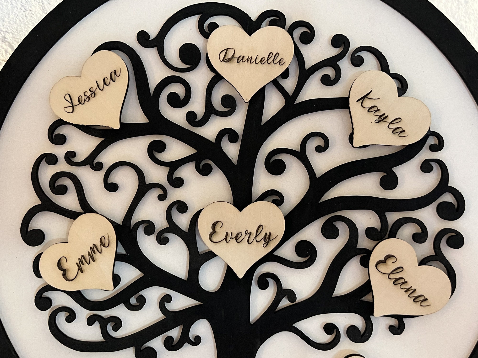 Family Tree Names | Grandparent Gift | Wooden Family Tree| Mothers Day ...