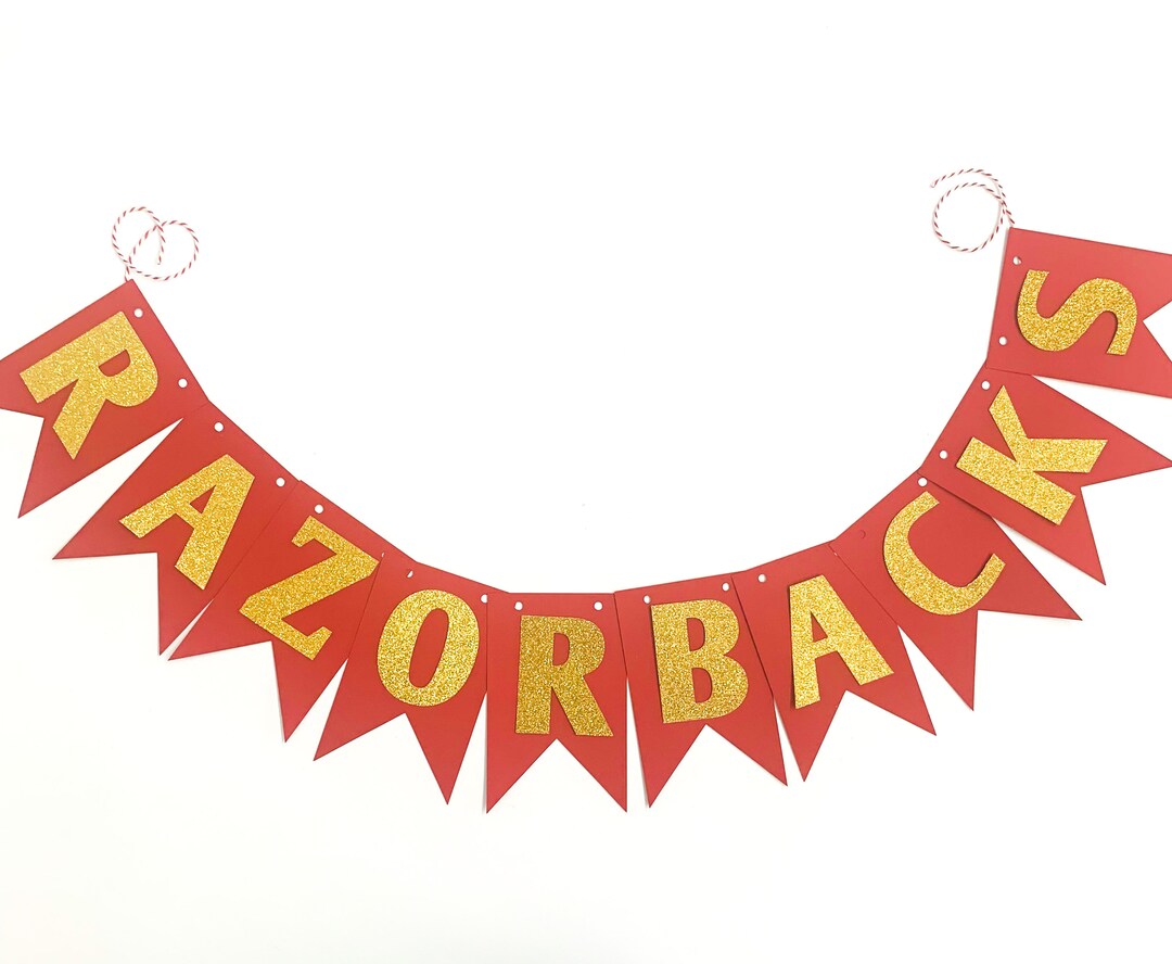 Razorback Banner Razorback Garland Razorback Football - Etsy