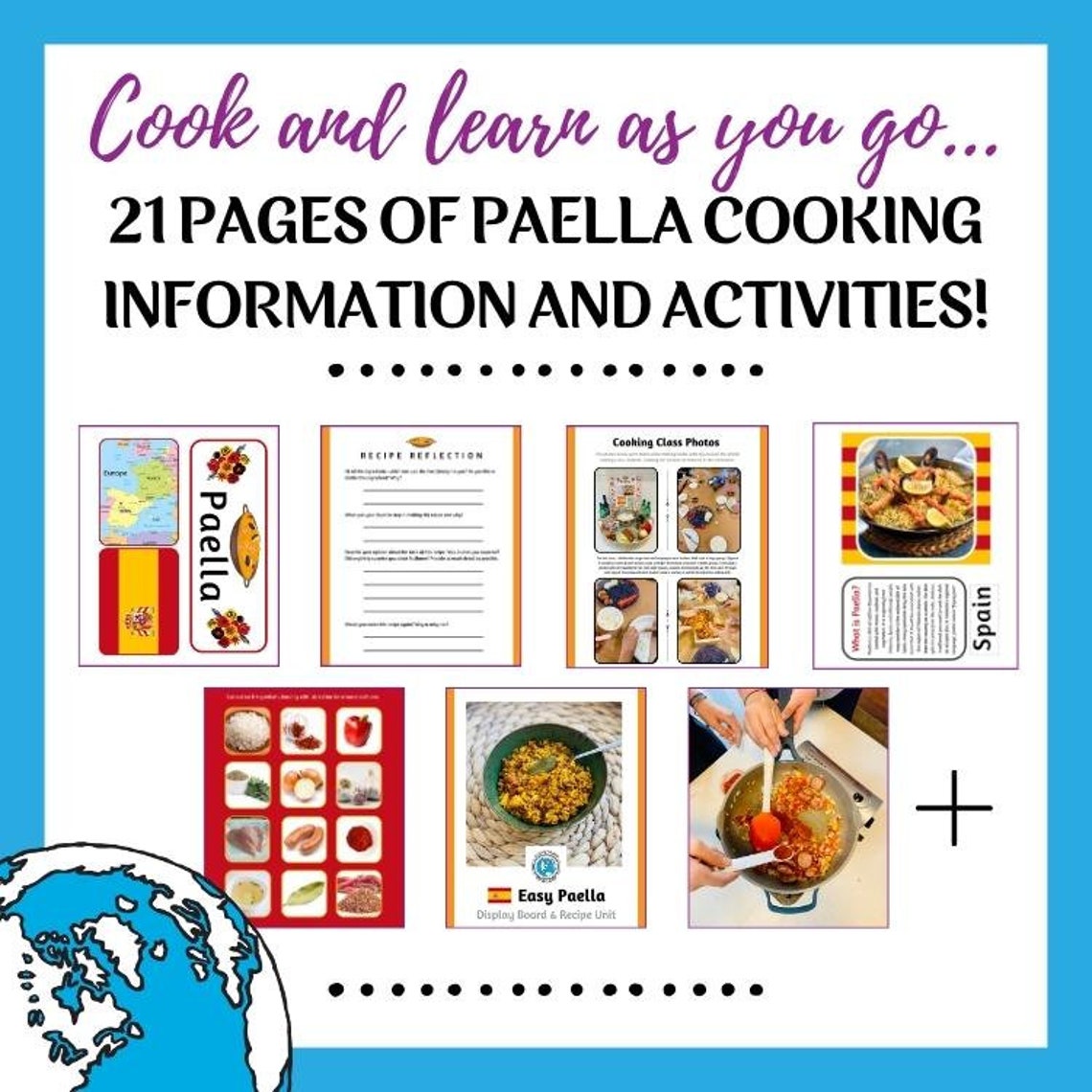 Paella Cooking Unit / Spain Unit Study / Spain Cooking / Spain Recipes ...