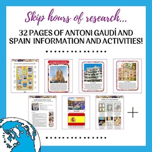 Antoni Gaudi Unit Study | Spain Unit Study | SPAIN Europe Spanish Unit ...