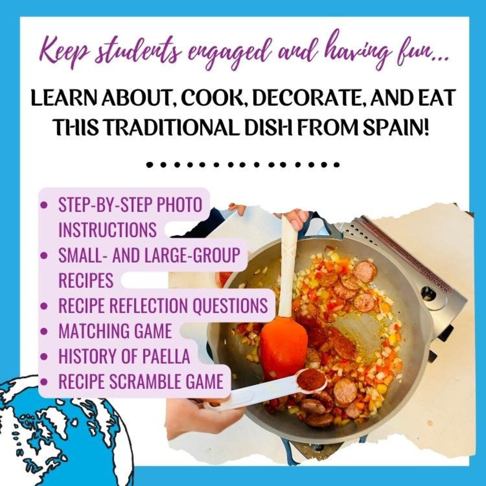 Paella Cooking Unit / Spain Unit Study / Spain Cooking / Spain Recipes ...