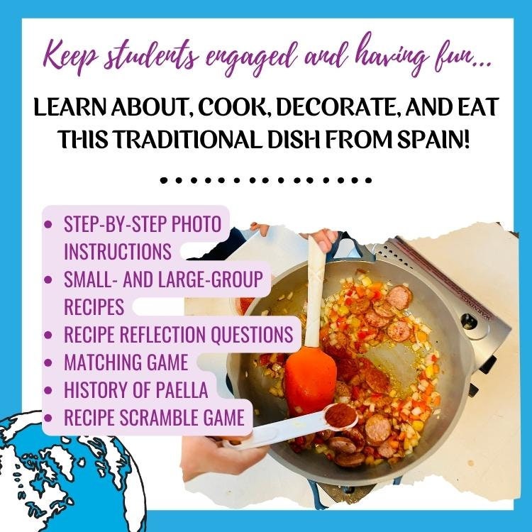 Paella Cooking Unit / Spain Unit Study / Spain Cooking / Spain Recipes ...