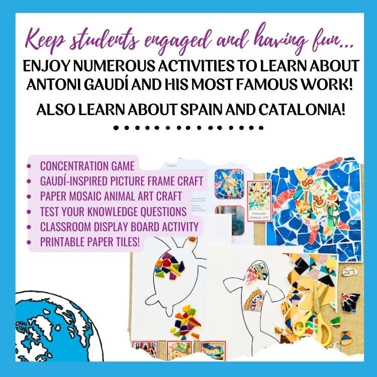 Antoni Gaudi Unit Study/ Spain Unit Study / SPAIN Europe Spanish Unit ...