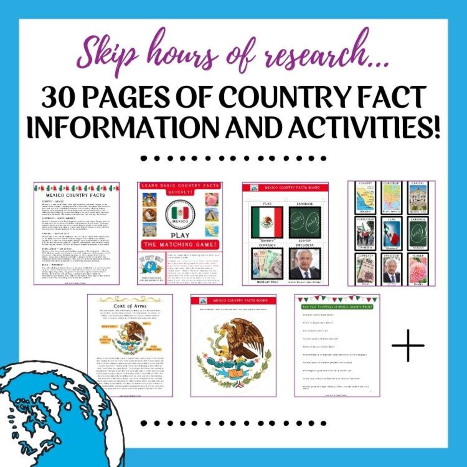 Mexico Unit Study /mexico School Project / School Project / Homeschool ...