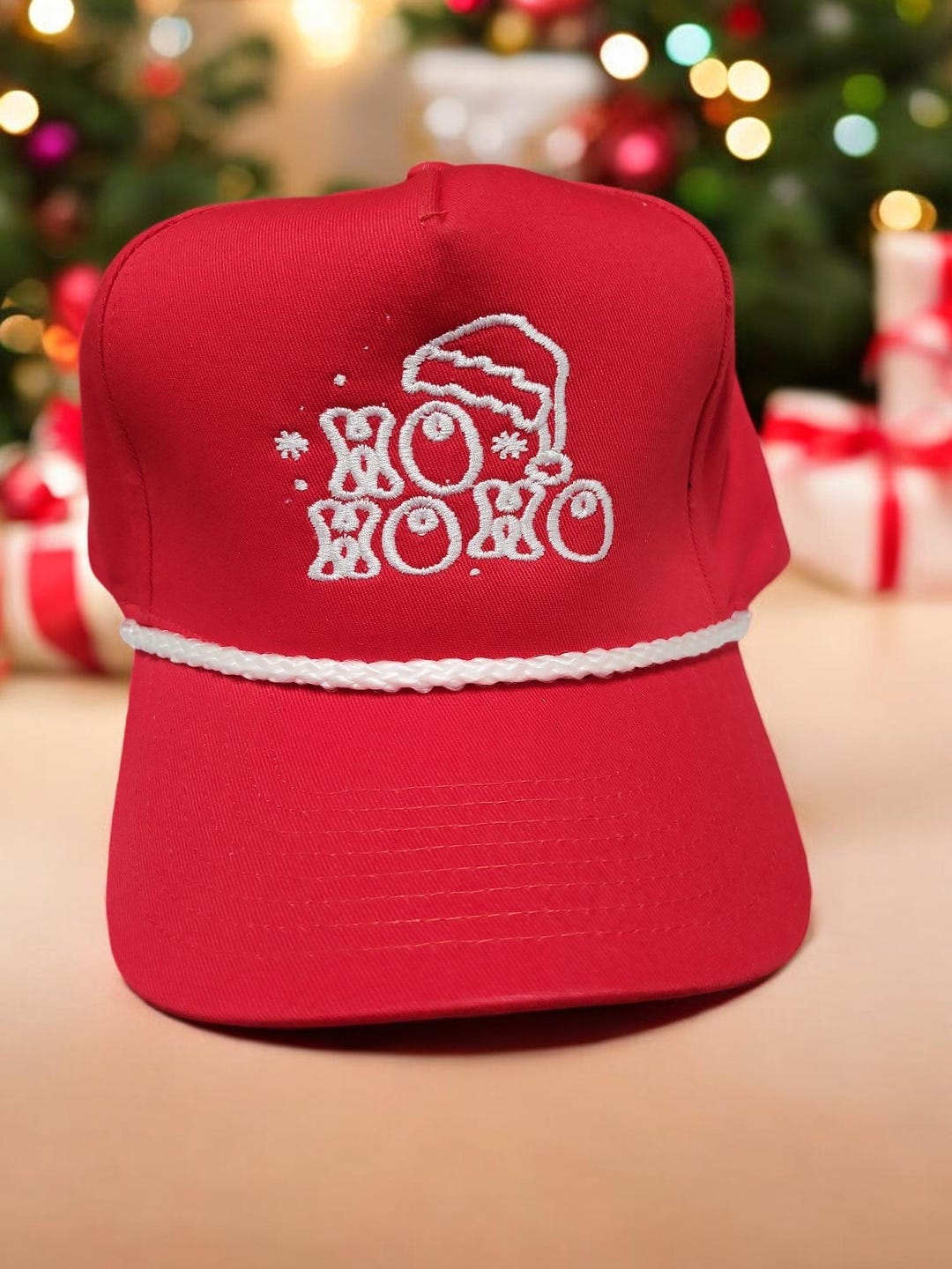Ho Ho Ho Hat Two Tone Upside Down Halloween Embroidered Halloween ...