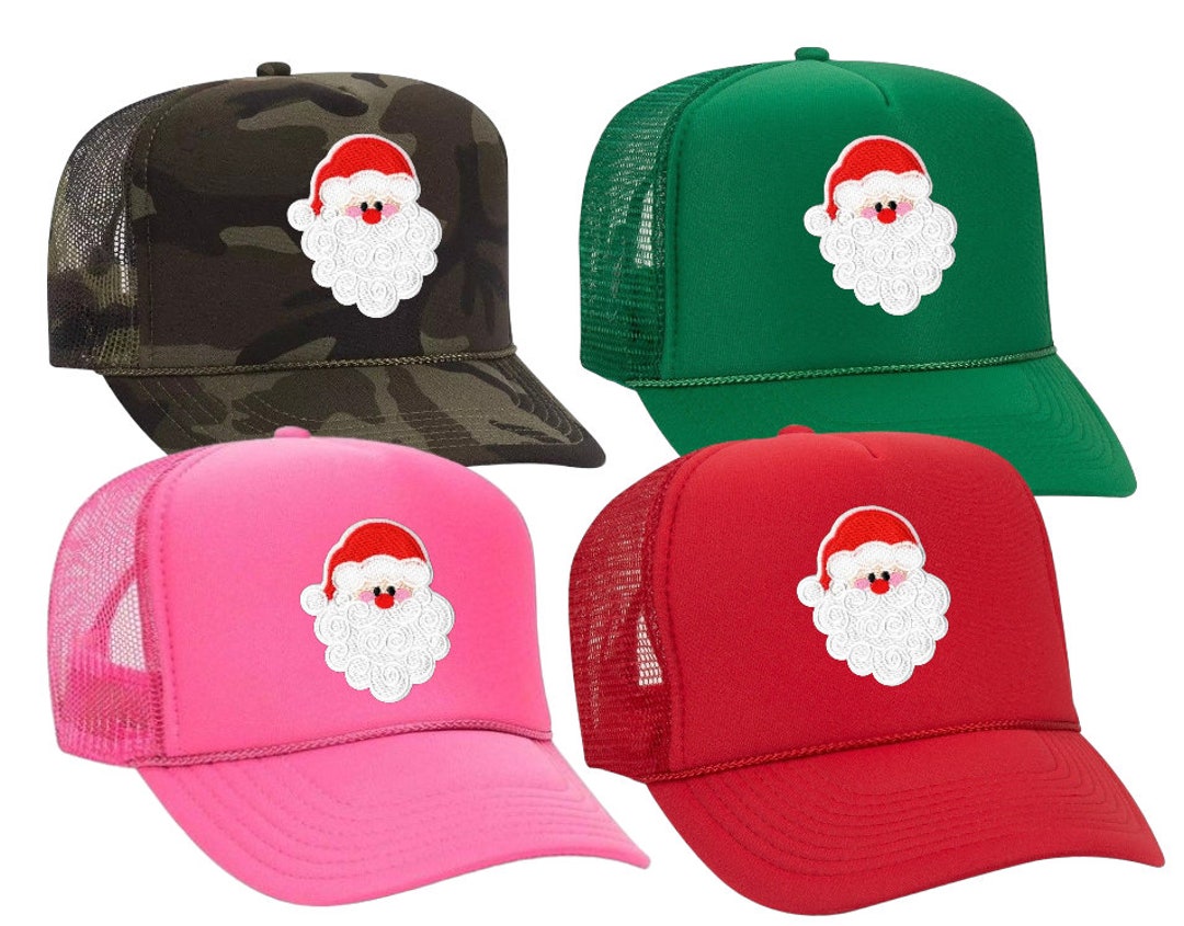 Santa Reindeer Patch Trucker Hat Ooak Cowboy Western Hat Christmas ...