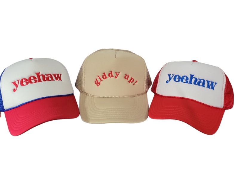 Retro Pink Camo Yeehaw Trucker Hat | Turquoise/jade Foam Trucker ...