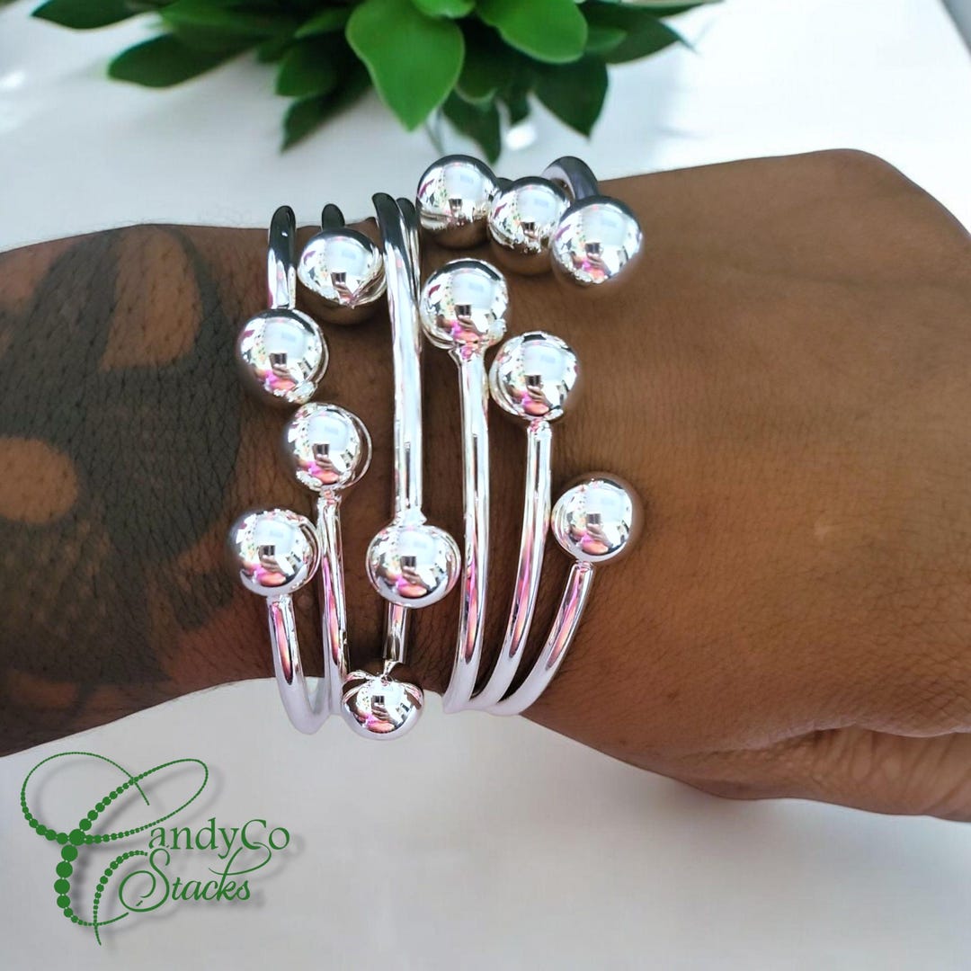 Sale Ball .925 Sacking Sterling Silver West Indian Bangle Fist Ends ...