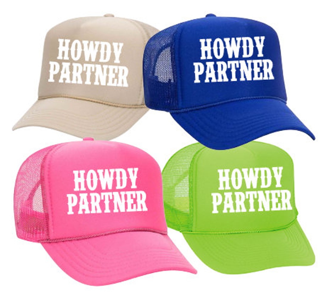 Howdy Partner Trucker Hat | Bachelorette Weekend Hat | Country Trucker ...