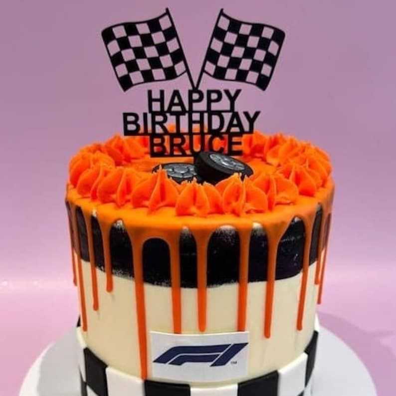 Formula One Race Car Cake Topper Custom Personalised 3D Printed - Etsy