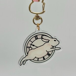 Cute Acrylic Keychains—dinosaur, Bunny Rabbit, Origami Bird - Etsy