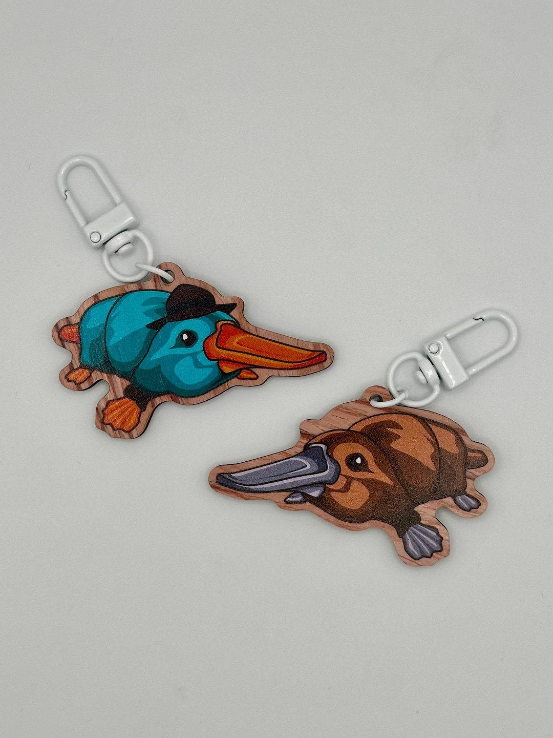 Perry the Platypus Original Fanart Wood Keychain, Double-sided - Etsy