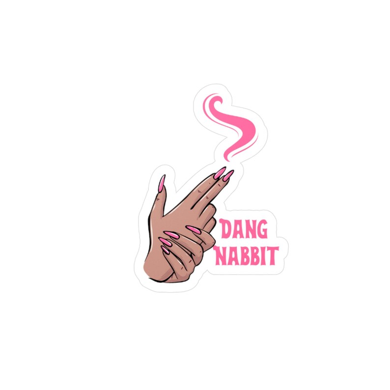 Funny Finger Guns Kiss-cut Vinyl Decals, Dang Nabbit Sticker, Car Decal ...