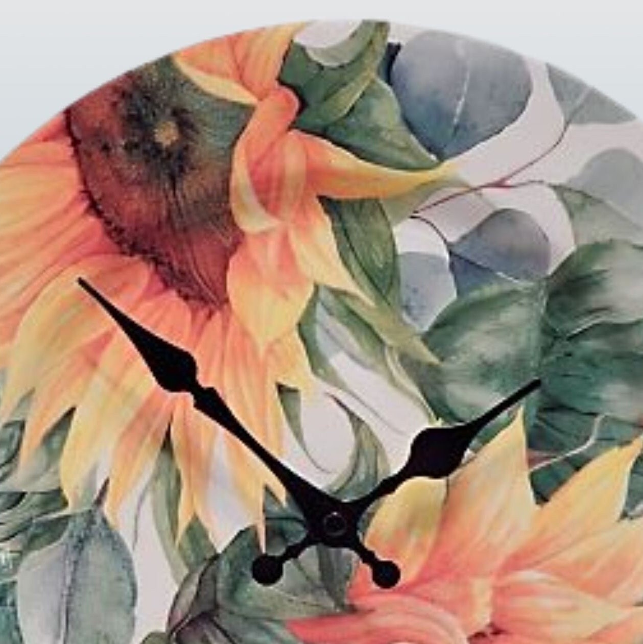 Sunflowers Electric Wall Hanging Clock 13 Yellow and - Etsy