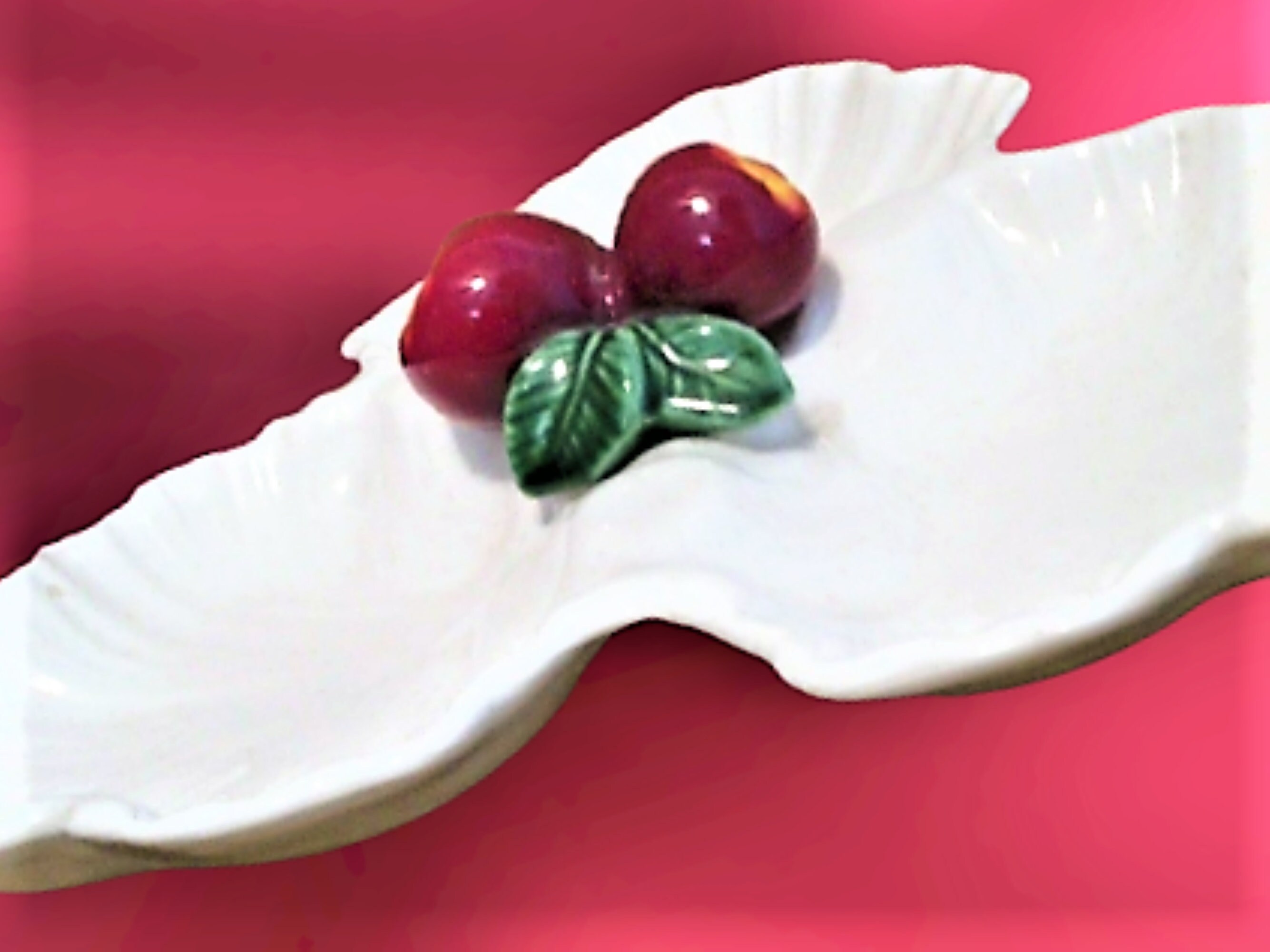 Red Apple Ceramic Platter Rare California Pottery Sectional Dish ...