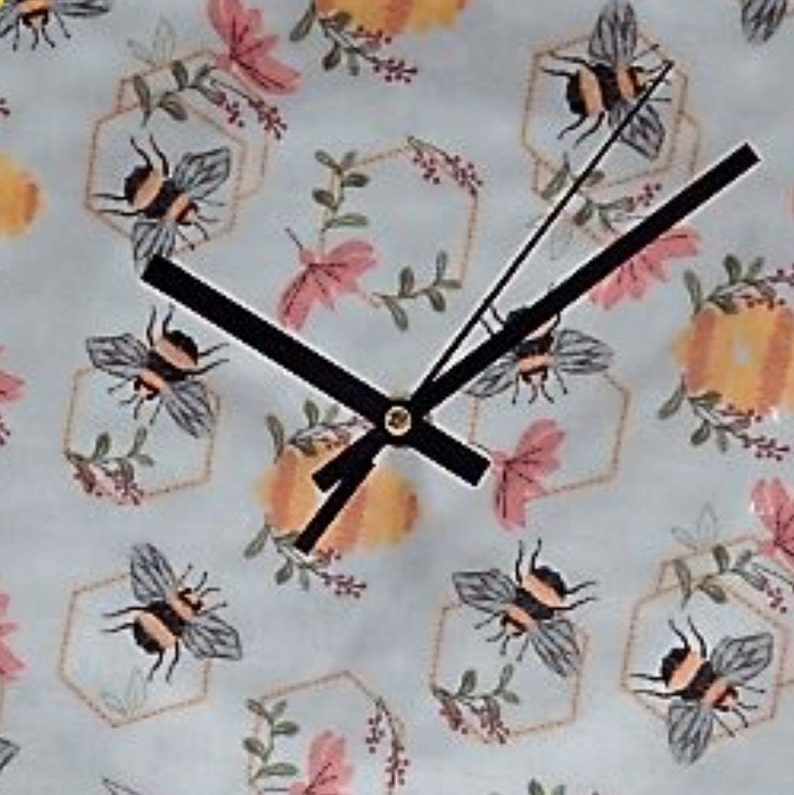 Honey Bee Beehive Electric Wall Hanging Clock 11" Yellow Black White ...